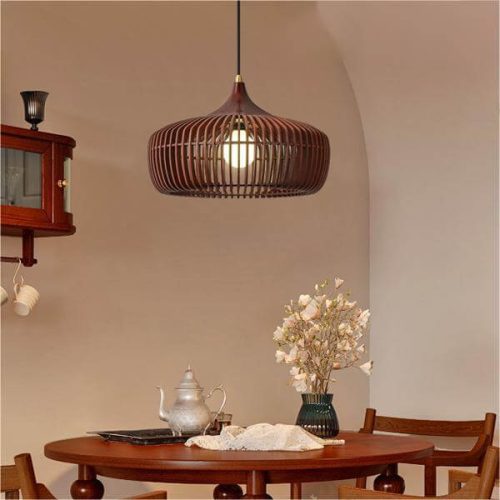Modern Natural Wood Pendant Light