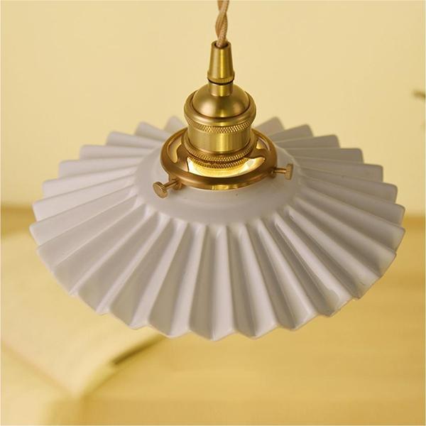 Pleated Ceramic Pendant Light|China Manufacturer&Supplier